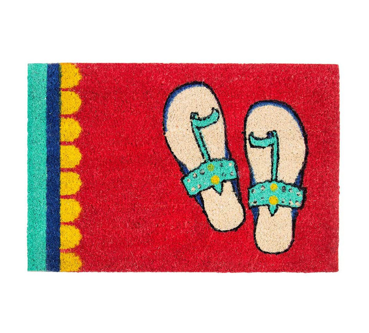Funky Slippers Red Doormat | India Circus