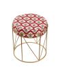 Buy Poppy Flower Scarlet Iron Pouffe | Iron Pouffes | India Circus